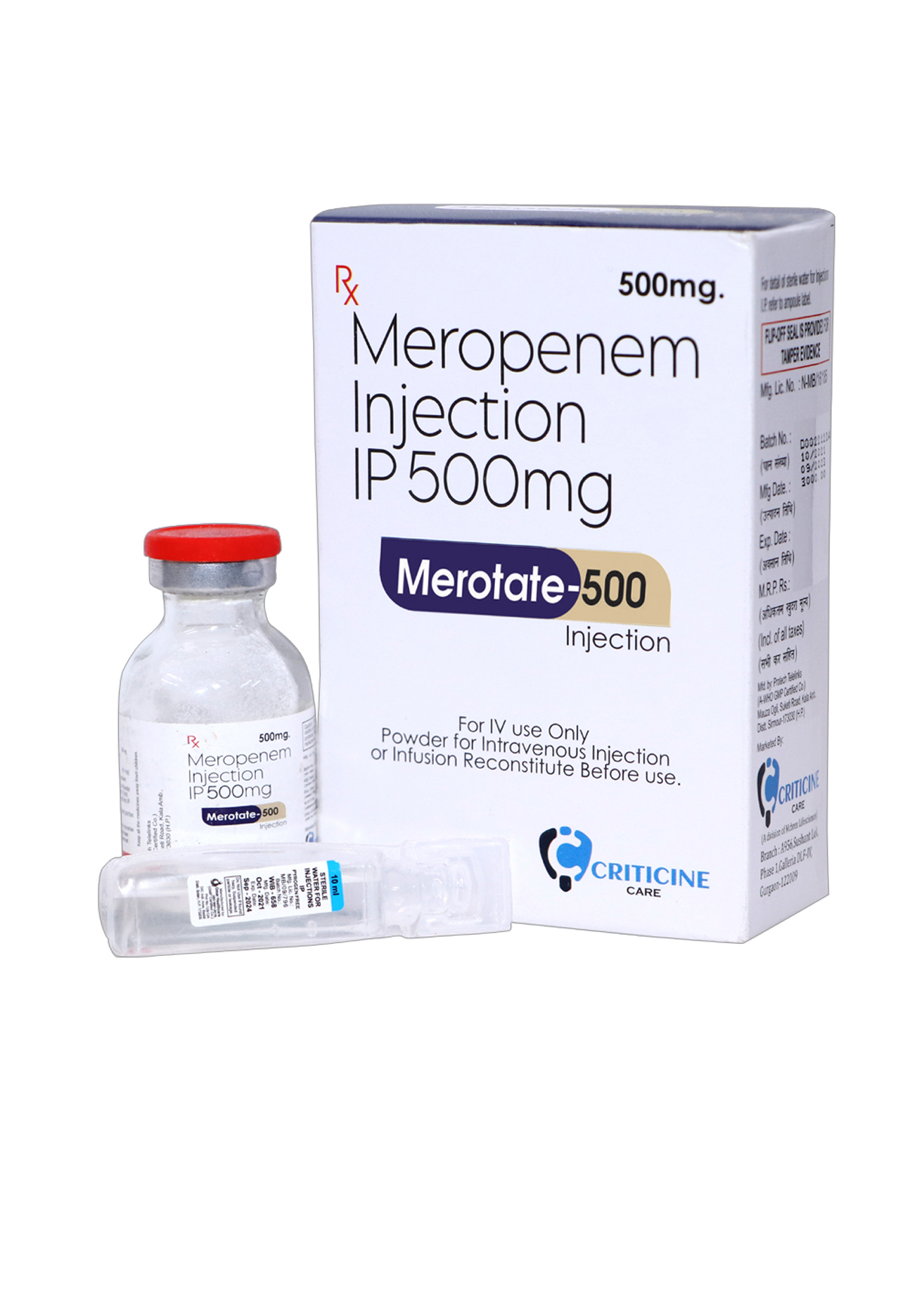 MEROTATE 500MG - Mcbrex Lifesciences